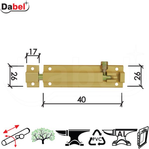 Dabel reza za vrata 391 ms 40x26 mm širina 26 mm dsp