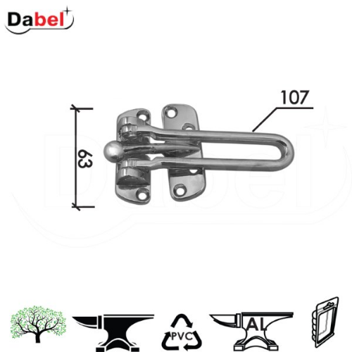 Dabel lanac za vrata la405 hr 107x63 mm dbp1