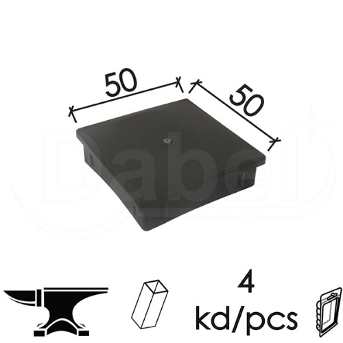 Dabel čep za bravarsku kutiju ČP21 Crna 50x50mm (4kom) DP1