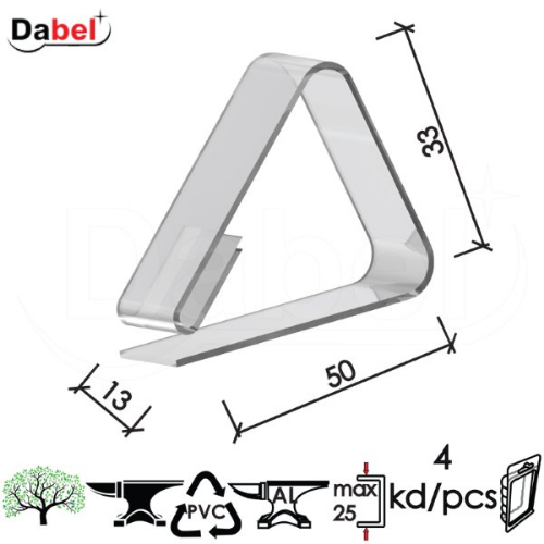 Dabel držač stolnj ds1 trans 50x33x13 mm (4kom)