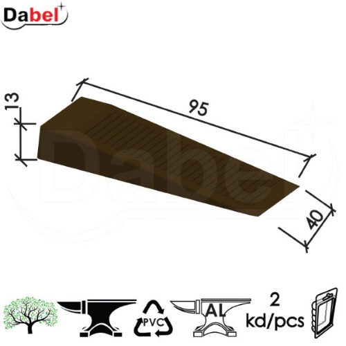 Dabel kajla za vrata KA3 Braon 95x40x13mm (2kom) DBP1