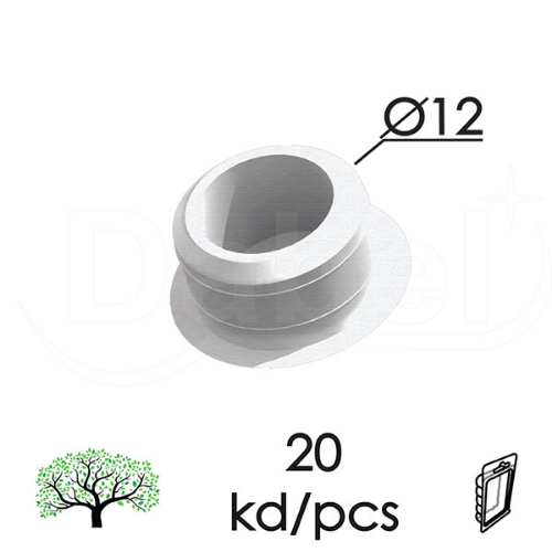 Dabel kapica za vijak k4 bela fi12 mm (20kom) dbp1