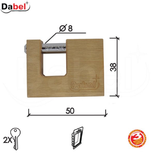 Dabel katanac KA2011 Ms 50x38/fi8mm 2K DBP1