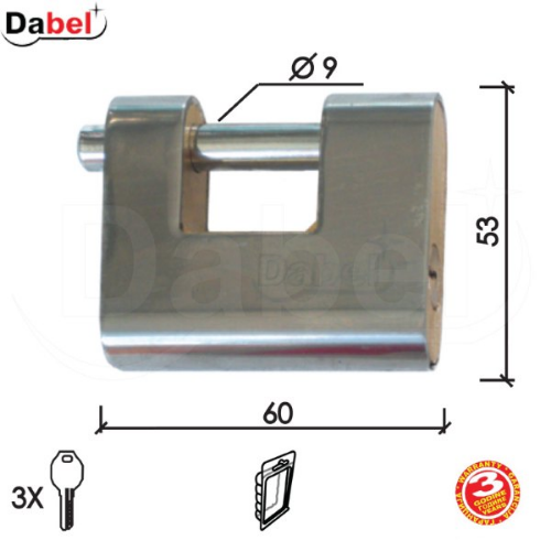 Dabel katanac KA2037K Hr 60x53/fi9mm 3K DBP1