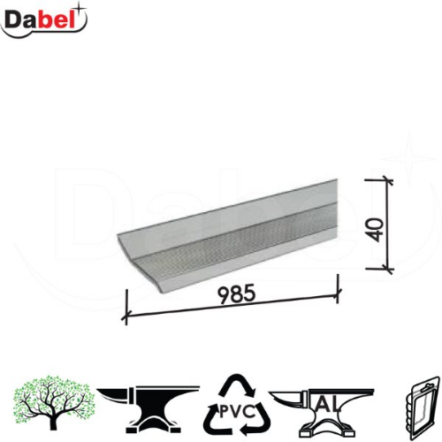 Dabel lajsna prelazna za pod laj4 silver 985x40 mm bpdq