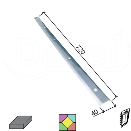 Dabel lajsna prelazna za pod tap-10 inox 720 mm