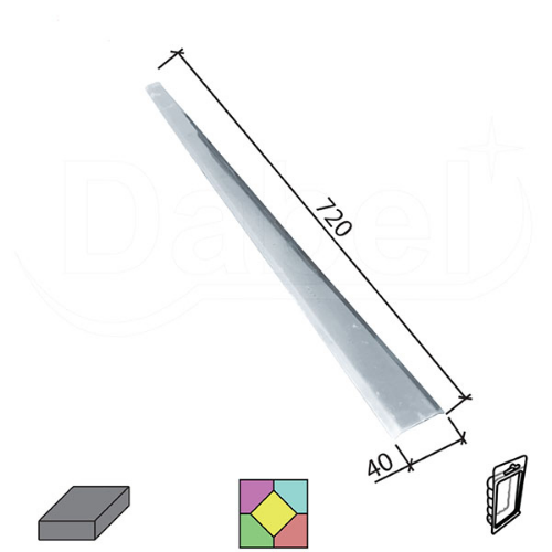 Dabel lajsna prelazna za pod tap-12 inox 720 mm samolep