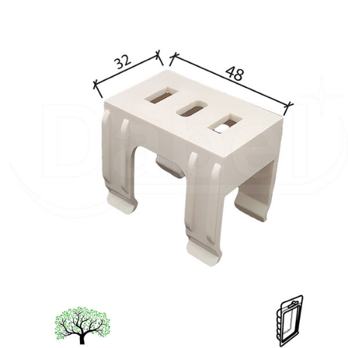 Dabel nosač cokle za kuhinju š10 bela 48x32 mm opd