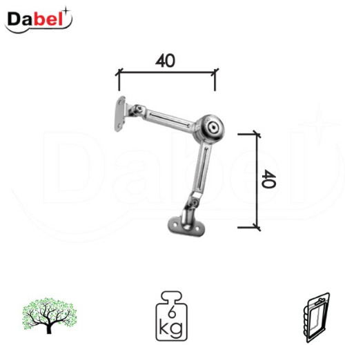 Dabel podizni mehanizam a935 nikl 40x40 mm 6kg dp1