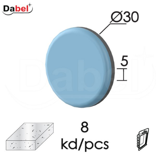 Dabel podloška samol. za nameštaj fk01 siva fi30 mm 8kom