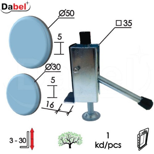 Dabel set podloški samol. za nameš sps1 siv 30/50 dizal