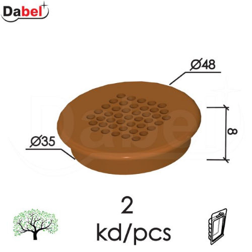 Dabel ventilacioni čep vc1 braon fi35/fi48x8 mm (2kom)