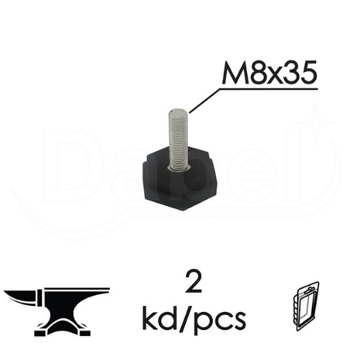 Dabel nivelacijska stopica NS02 Crna M8x35mm (2kom) DP1