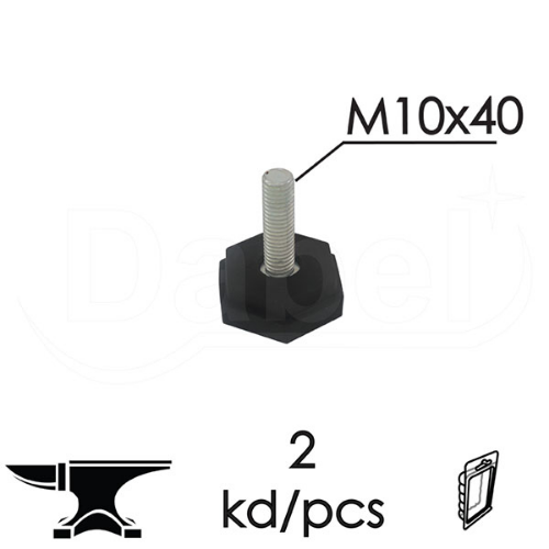 Dabel nivelacijska stopica NS02 Crna Mx10x40mm (2kom) DP1