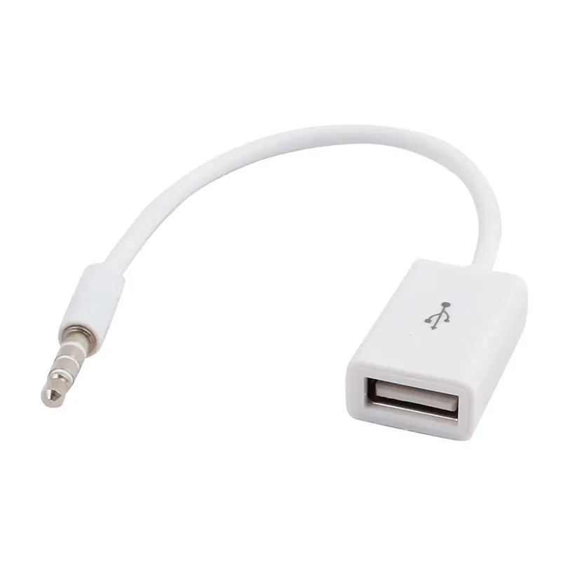 JWD-U38 Adapter, 3.5mm Muški na USB Ženski, Beli