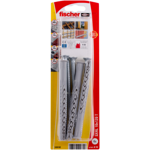 Fischer SXRL 10x120 T K NV tipl sa produženim telom i vijak