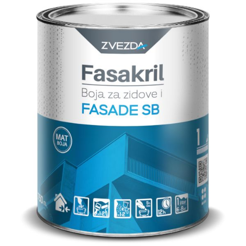 Zvezda Fasakril boja za zidove i fasade SB