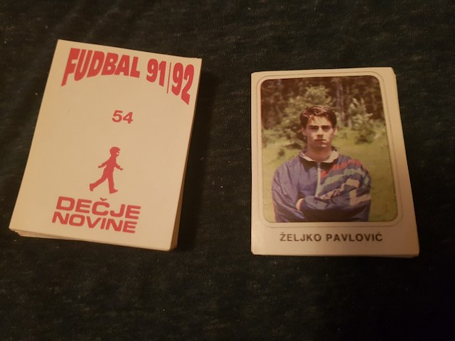 Slicice Fudbal `91/`92 Prva Savezna Liga (Decje novine)