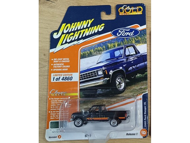 Johnny Lightning 1985 Ford ranger XL tamno sivi