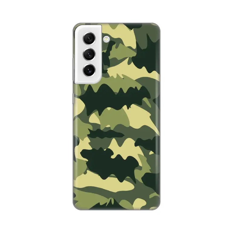 TELEMPIRE Silikonska maska Print Skin za Samsung G990 Galaxy S21 FE Army maslinasta