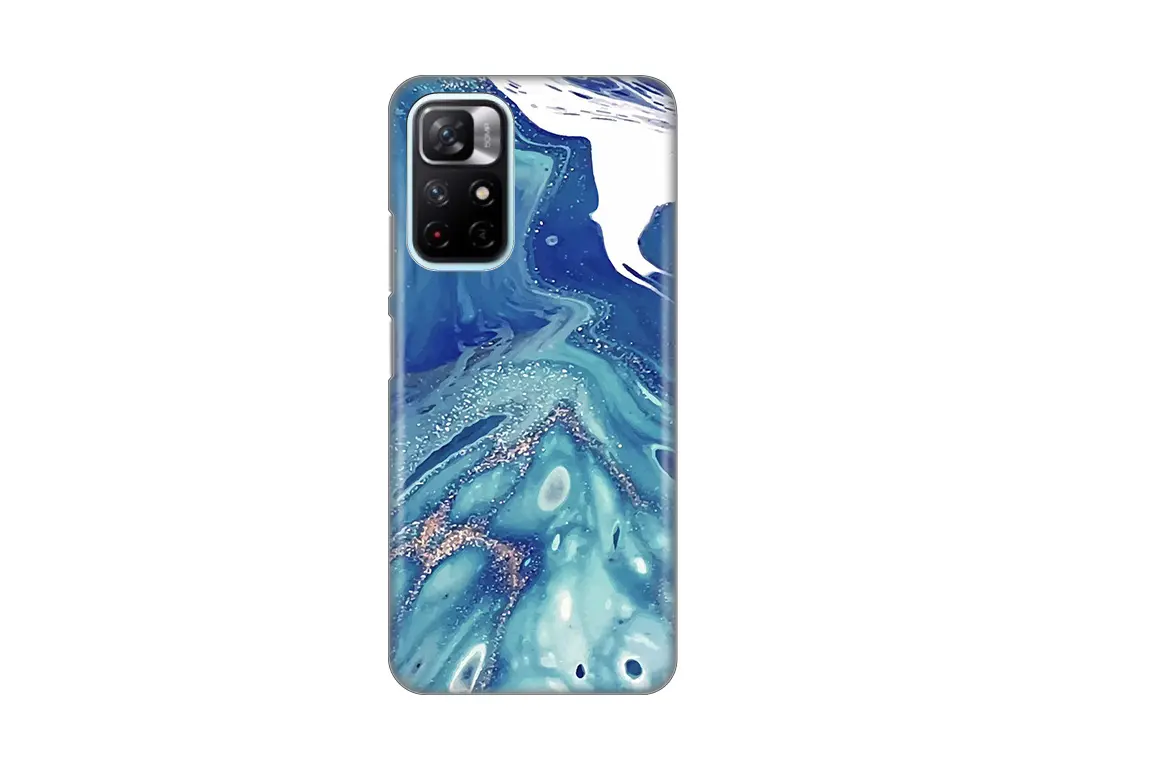 TELEMPIRE Silikonska maska za telefon Print za Xiaomi Redmi Note 11T 5G/Poco M4 Pro 5G plava