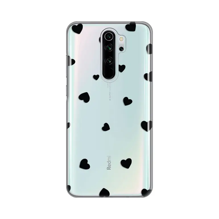 Silikonska maska za Xiaomi Redmi Note 8 Pro Hearts Print Skin providna