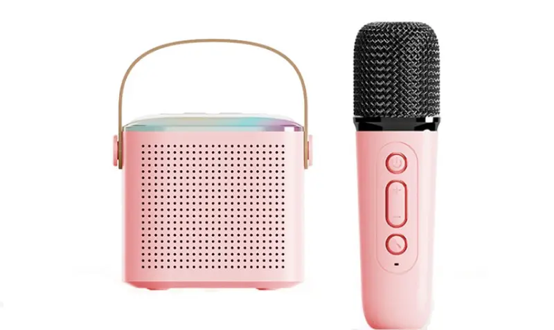 Terabyte Y-1 Karaoke set, Bežični zvučnik + mikrofon, RGB, Roze