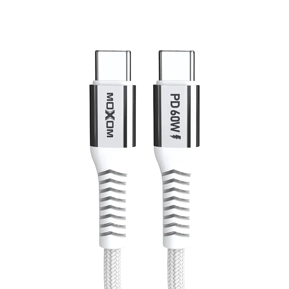 Moxom MX-CB235 PD USB data kabl Type-C na USB Type-C, 60W, 1m, Beli