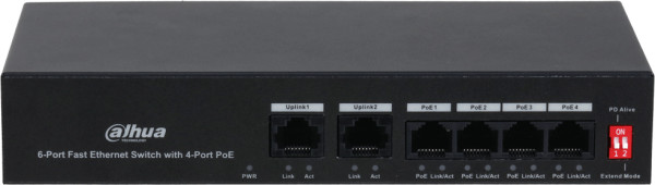 Dahua Poe Switch PFS3006-4ET-36 4-PORTNI POE SWITCH SA 2 UPLINK-A