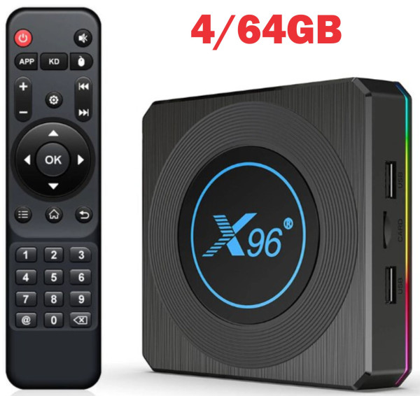 GMB-X96 X4 4/64GB smart TV box S905X4 quad, Mali-G31MP 8K, 10/100M KODI Android 11.0
