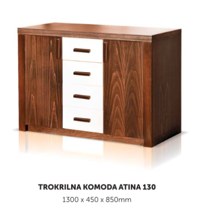 Trokrilna Komoda Atina 130″