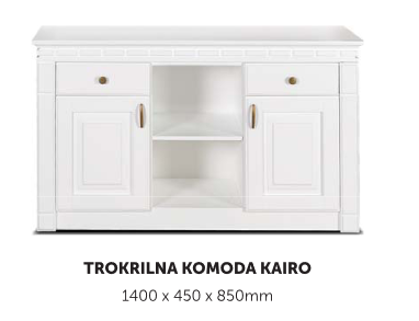 Trokrilna Komoda Kairo