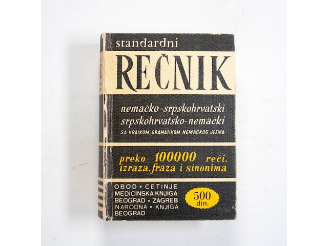 Standardni rečnik nemački srpskohrvatski