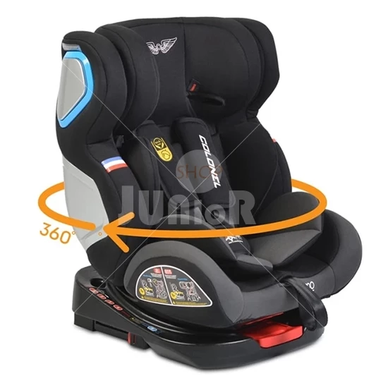 Cangaroo autosedište Colonel Isofix Dark Grey, 0-36kg