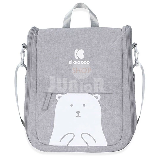 KikkaBoo torba sa putnim krevetićem 2u1 bear grey KKB50045