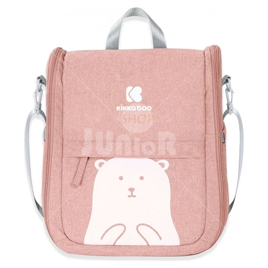 KikkaBoo torba sa putnim krevetićem 2u1 bear pink KKB50044