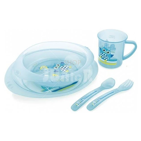 Canpol Baby Set za Hranjenje - Owl blue 4/405