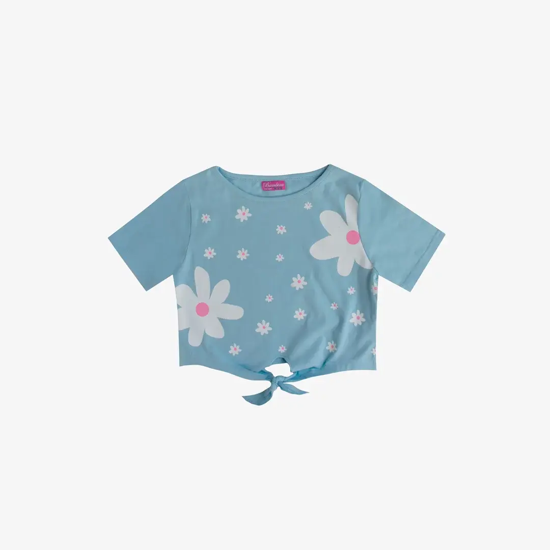 Bambino Crop top majica za devojčice, Plava