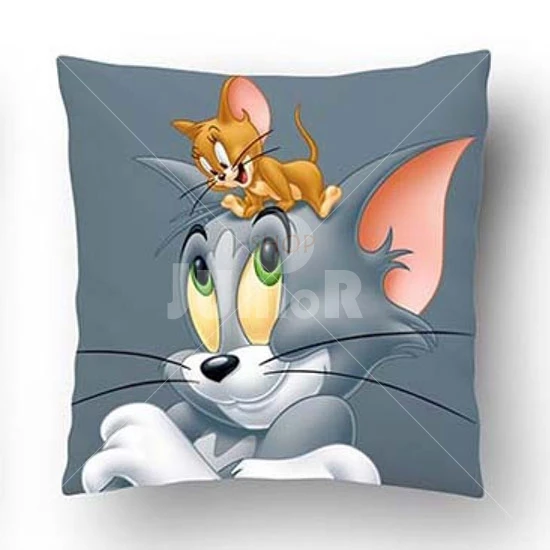 Ukrasni jastuk Tom&Jerry sivi 40x40 cm