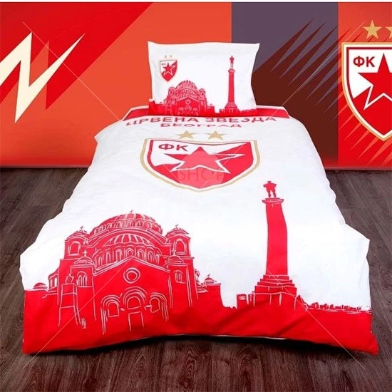 Posteljina Crvena zvezda 140x200 cm Hram i pobednik