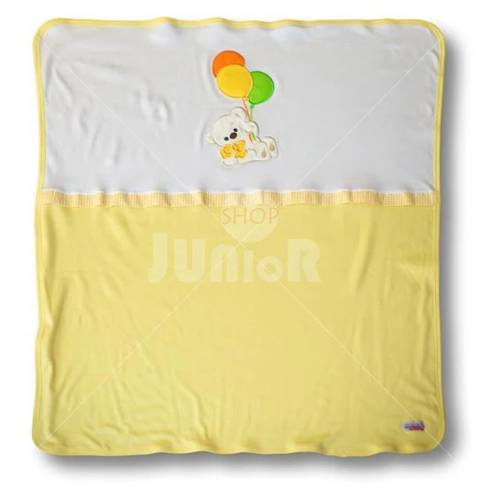 Lagani prekrivač deka Drugari, žuti, 80x90cm