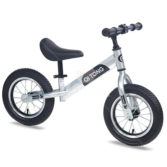 BALANCE BIKE 12" QITONG srebrna/crna