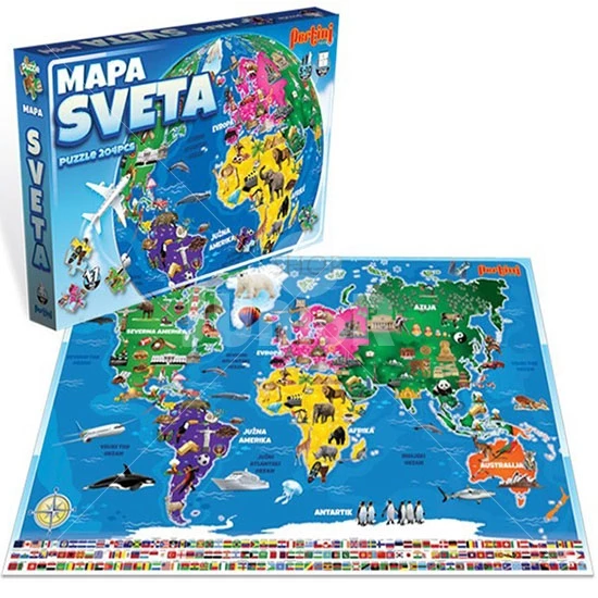 Puzzle \"Mapa sveta\" P-0355