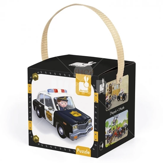 Janod Lovely Puzzle Policijski auto / J02767