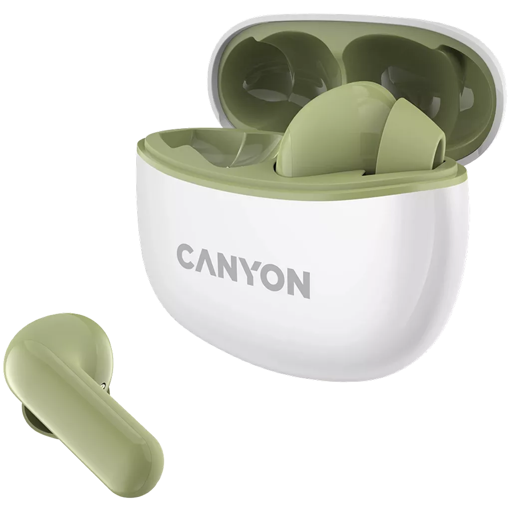 CANYON TWS-5 Bluetooth slušalice sa mikrofonom Green/Zelena