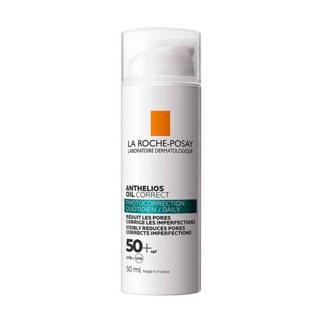 LA ROCHE-POSAY ANTHELIOS OIL CORRECT SPF50+ GEL-KREMA ZA ZAŠTITU OD SUNCA I ZA FOTOKOREKCIJU, VIDLJIVO UMANJUJE PORE I KORIGUJE NEPRAVILNOSTI, 50 ML