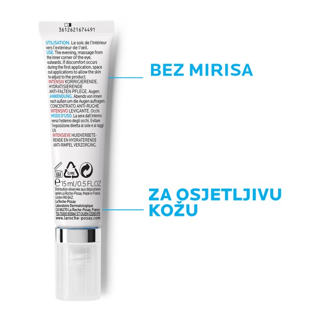 LA ROCHE-POSAY REDERMIC RETINOL INTENZIVNI KONCENTRAT PROTIV STARENJA ZA OSETLJIVU KOŽU OKO OČIJU 15ML