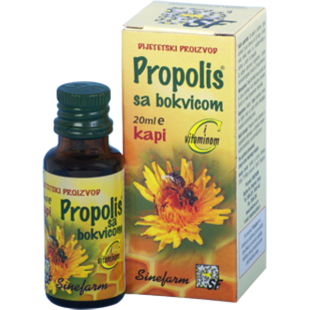 SINEFARM PROPOLIS KAPI SA BOKVICOM I VITAMINOM C 20ML