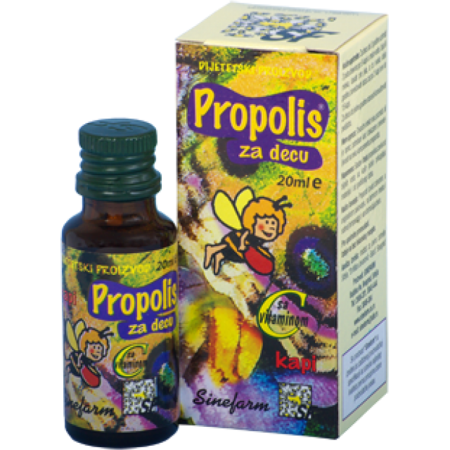 SINEFARM PROPOLIS KAPI ZA DECU SA VITAMINOM C 20ML