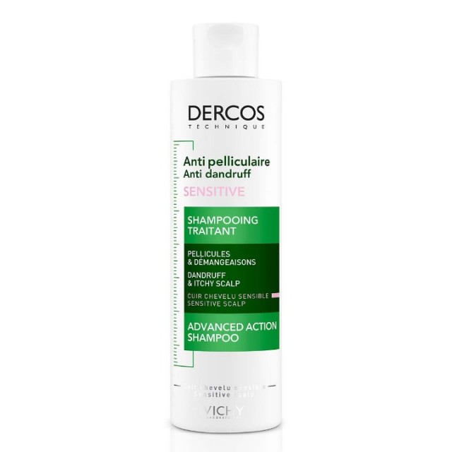 VICHY DERCOS ANTI-DANDRUFF ŠAMPON PROTIV PERUTI ZA OSETLJIVU KOŽU GLAVE BEZ SULFATA 200ML